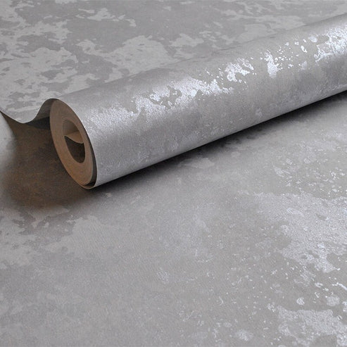 Grey Metallic Concrete Effect Wallpaper For Living Room Bedroom Contem ...