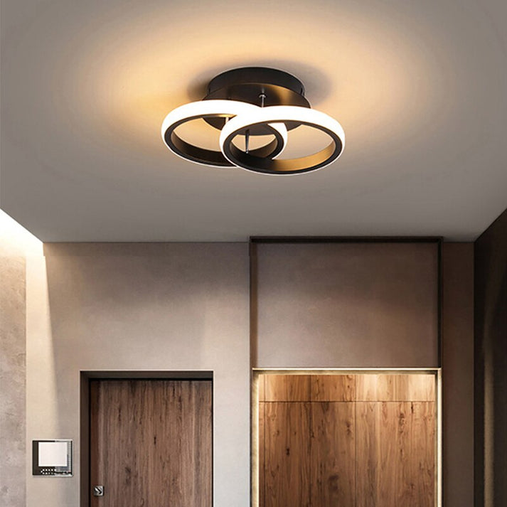 Curvy Infinite Loop LED Chandelier Ceiling Light Fixtures For Entrance ...