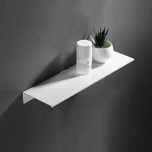 White Aluminum Bathroom Shelf Storage Rack For Kitchen Washroom Simple ...