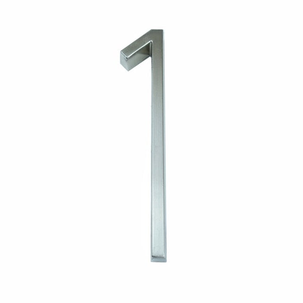 Big Modern Silver House Numbers 127mm Zinc Alloy Waterproof 0-9 Front ...