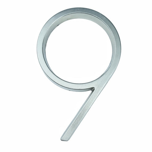 Big Modern Silver House Numbers 127mm Zinc Alloy Waterproof 0-9 Front ...