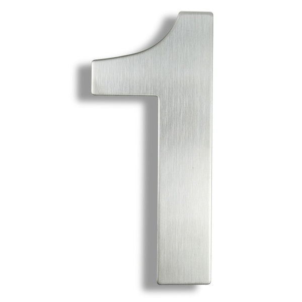 Stainless Steel Executive House Numbers Big 15cm Silver Numbers For Fr ...