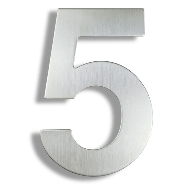 Stainless Steel Executive House Numbers Big 15cm Silver Numbers For Fr ...